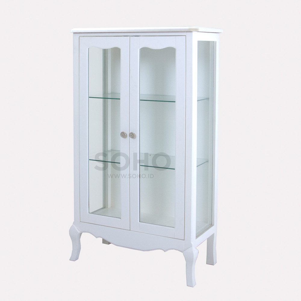 Lemari Pajangan - Vienna Display Cabinet Wide Ivory