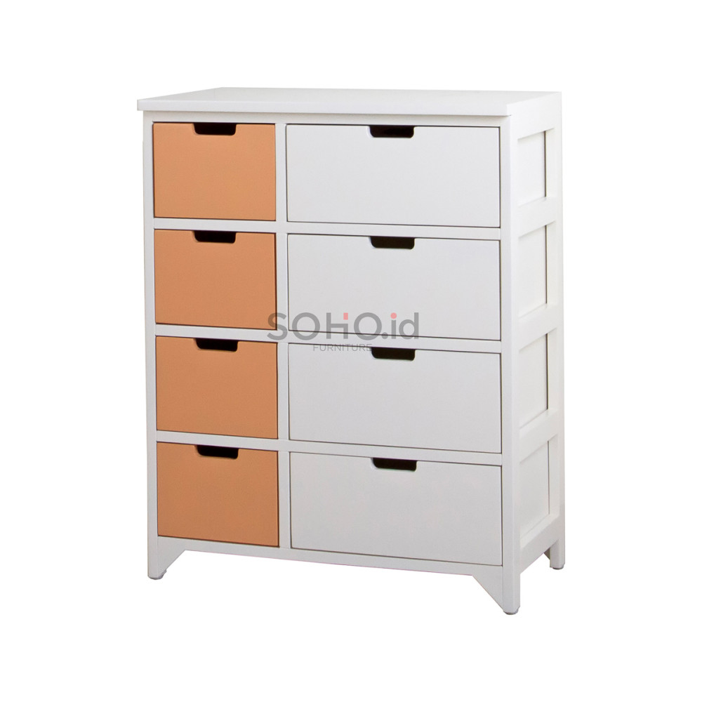 Lemari Laci - Silvia 8 Drawers Natural