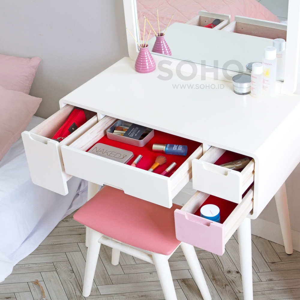 Meja Rias - Andrea Dressing Table Pink