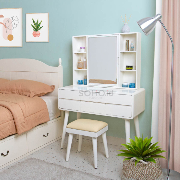 Meja Rias - Cathy Dressing Table Ivory