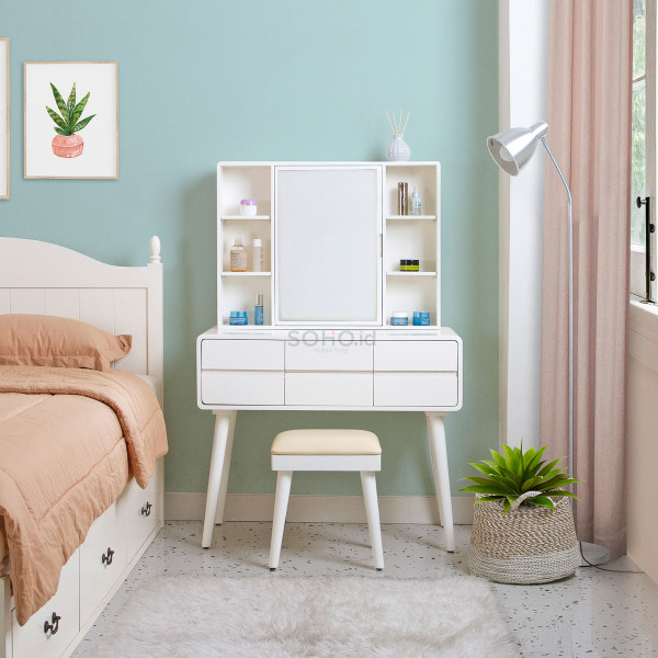 Meja Rias - Cathy Dressing Table Ivory
