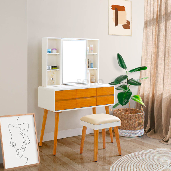 Meja Rias - Cathy Dressing Table Two Tone